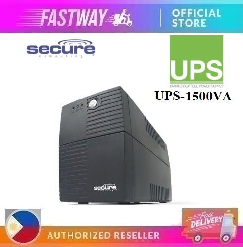 SECURE UPS 1500VA/1000WATTS/ 4-SOCKETS UNINTERRUPTIBLE POWER SUPPLY W ...