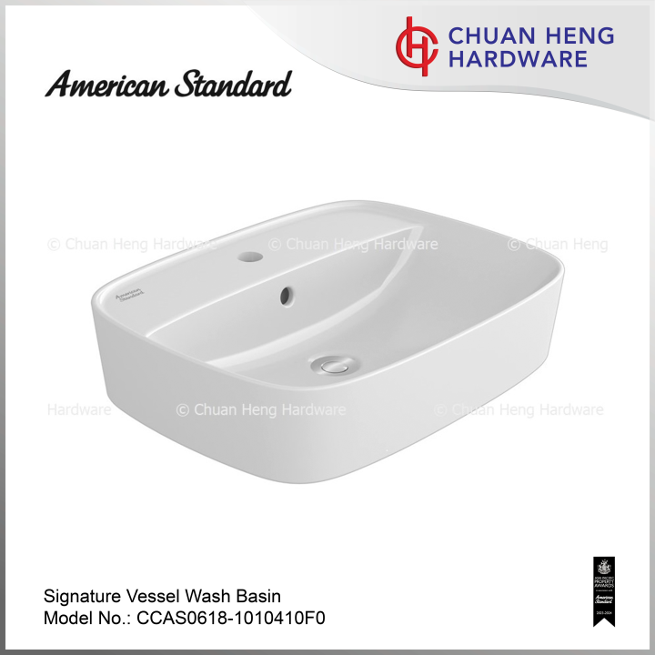 American Standard CCAS0618-1010410F0 Signature 550mm Vessel Wash Basin ...