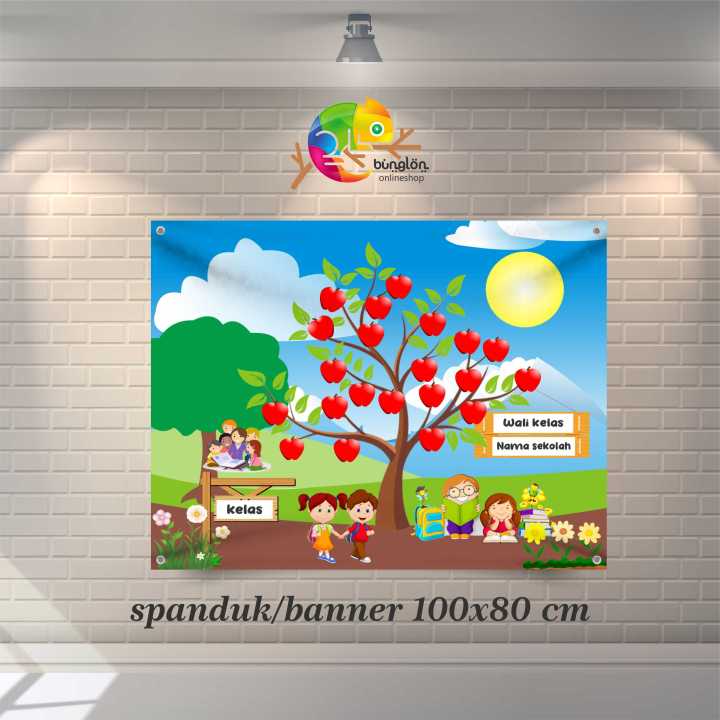 Size 100X80 Spanduk Banner Pohon Literasi, Pohon Harapan | Lazada Indonesia
