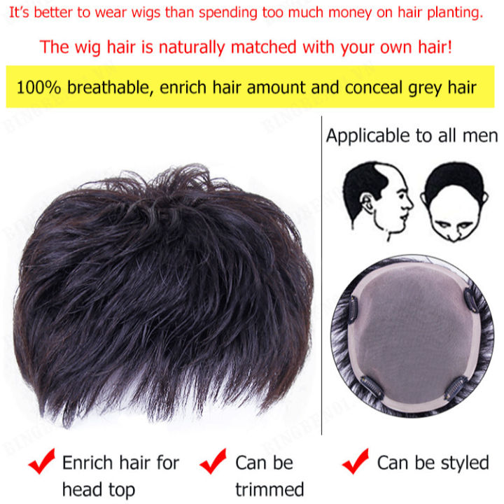 Textured wig men's wig high temperature wire handsome wig | Lazada PH