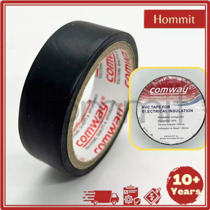 Comway wire tape 18mm x 5mm x 0.12mm /Tape hitam | Lazada