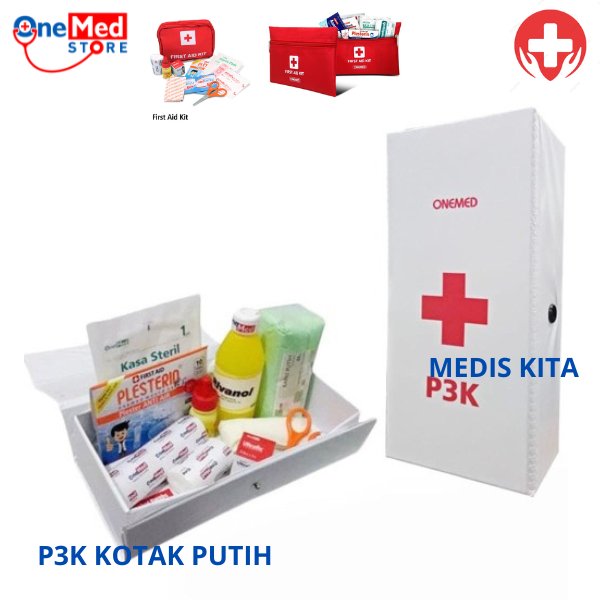 Kotak P3k Komplit isi Lengkap Mini Obat Tempel Dinding Mobil Murah ...