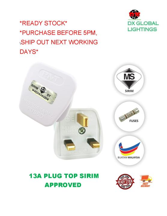 *READY STOCK* 13A 3PIN PLUG TOP / APPROVED UK PLUG TOP / KEPALA PLUG ...
