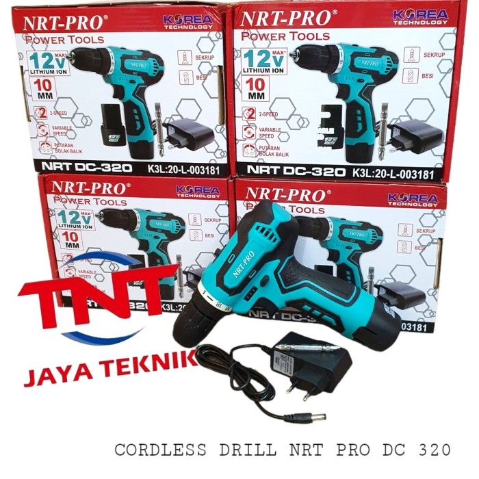 MESIN BOR CORDLESS NRT PRO DC 320 12V / CORDLESS DRILL NRT PRO DC320 ...