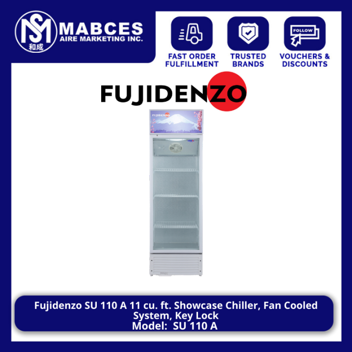 Fujidenzo SU 110 A 11 cu. ft. Showcase Chiller, Fan Cooled System, Key ...