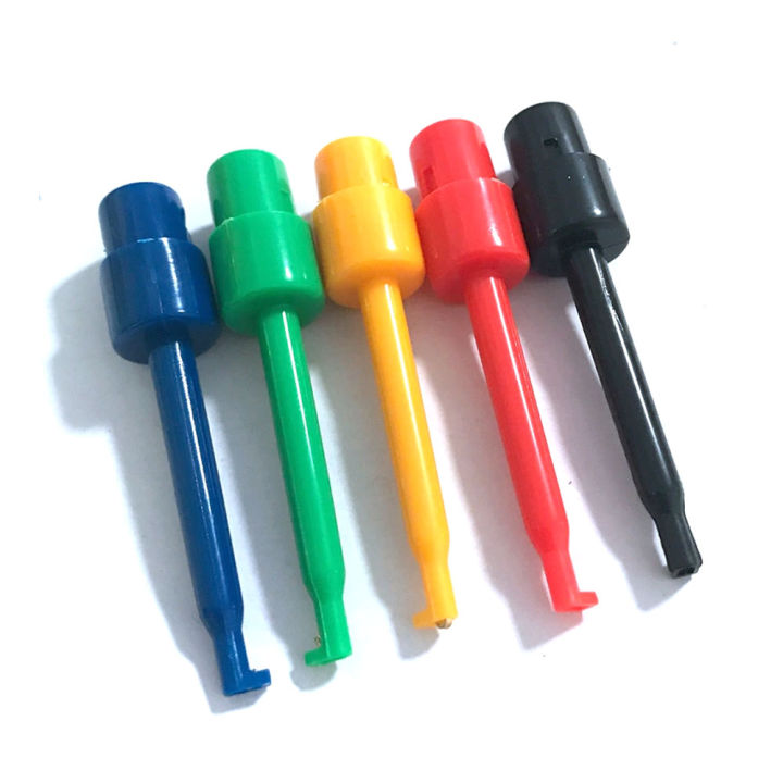 (2 ขิ้น) 58 mm คลิป ตะขอเกี่ยว โพรบ Test Hook Clip Grabbers test probe ...
