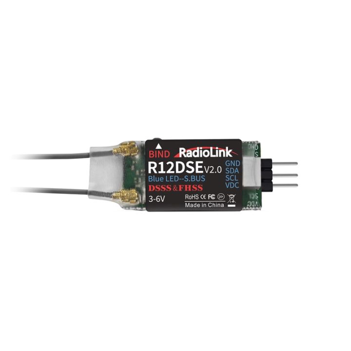 (CAMJ) Radiolink R12DSE RC Receiver 12-CH Supports SBUS and PPM Signals ...