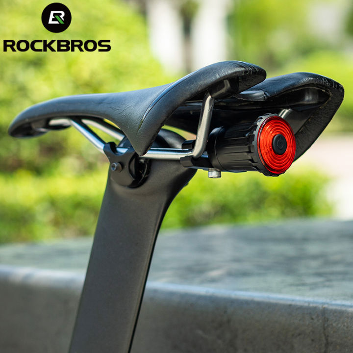ROCKBROS Bike Tail Light 100Lumen Smart Brake Tail Light USB ...