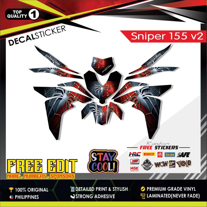 Yamaha Sniper 155 Decals -Never Fade Laminated Gloss Vinyl Sticker ...