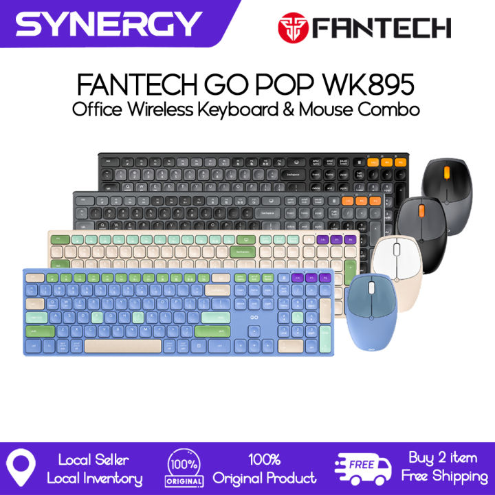 Fantech Wireless Keyboard Mouse Combo Go Pop WK895 with Silent Click, Support Mac & Window | Lazada