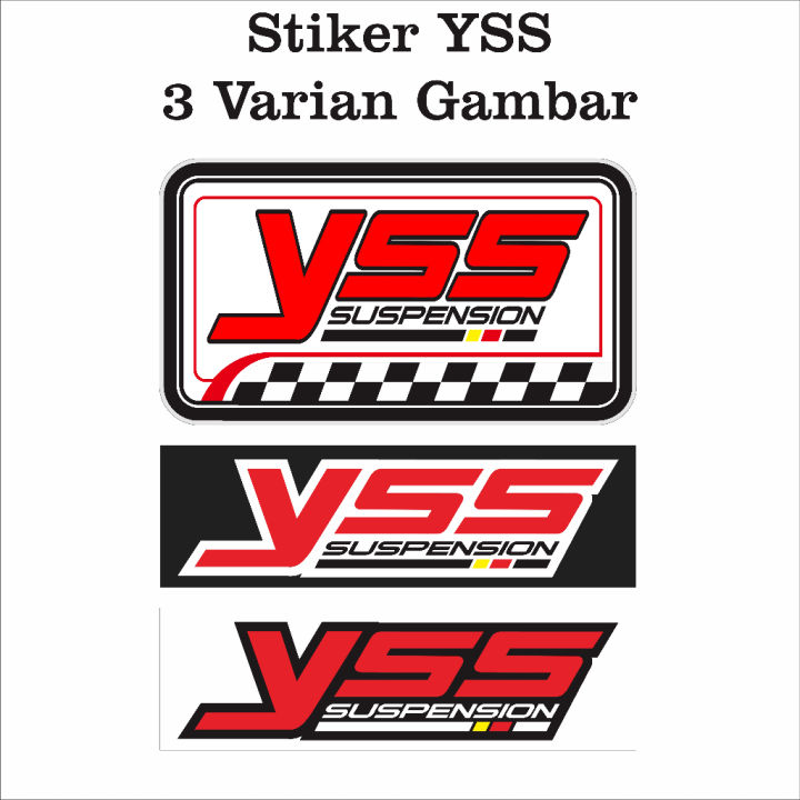 STIKER LOGO YSS RACING / STIKER YSS SUSPENSION 3 VARIASI WARNA DAN 4 ...