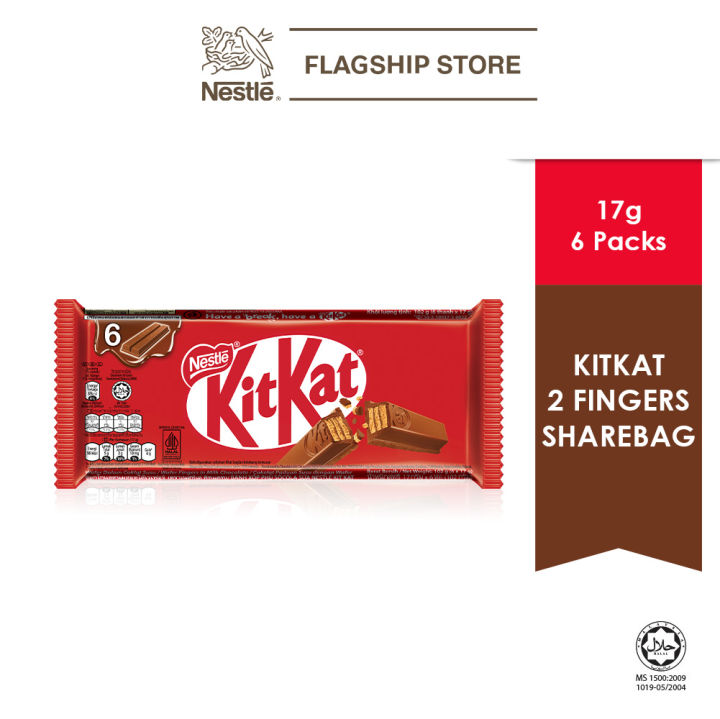 NESTLÉ KitKat® 2-Fingers Milk Chocolate Share Pack 6 Pieces (17g) [Exp ...