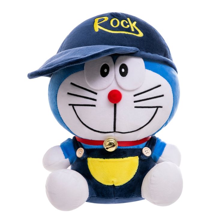 Gấu Bông Mèo Doraemon Đô rê mon Đôrêmon Đội Mũ Rock Cao Cấp Gấu Bông ...