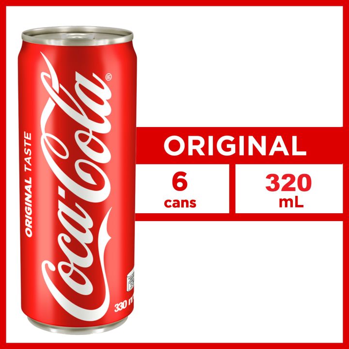 COCA-COLA Original 320ml x 6 cans | Lazada PH