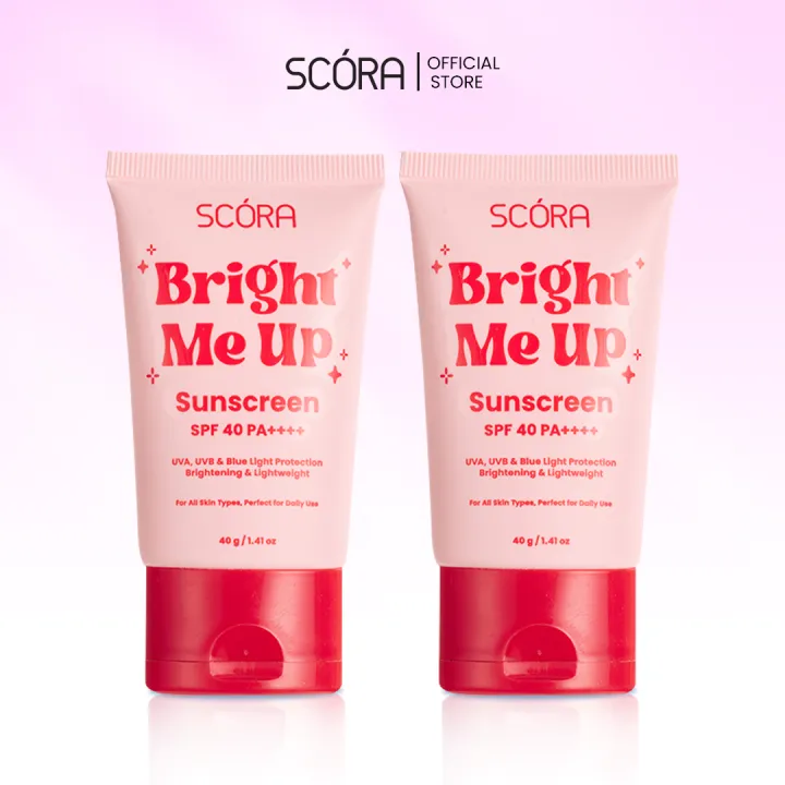 SCORA Bright Me Up Sunscreen 40 Gr 2 Pcs [TWINPACK] | Lazada Indonesia