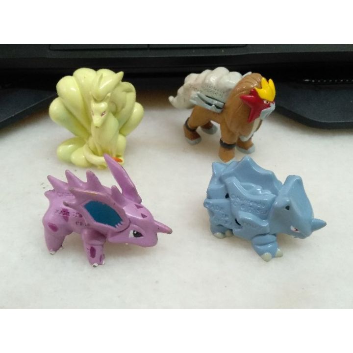 Pokemon Tomy First Gen Figure (Entei, Ninetales, Nidorino & Rhyhorn ...