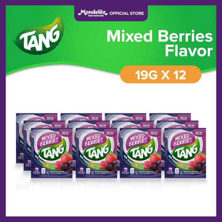 Tang Instant Drink Mix - Mixed Berries Flavor 19g with Vitamins and ...