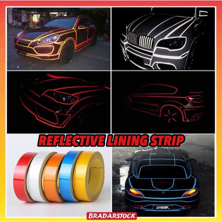 REFLECTIVE STICKER Night Light Reflect Sticker Luxury Sport Design With ...