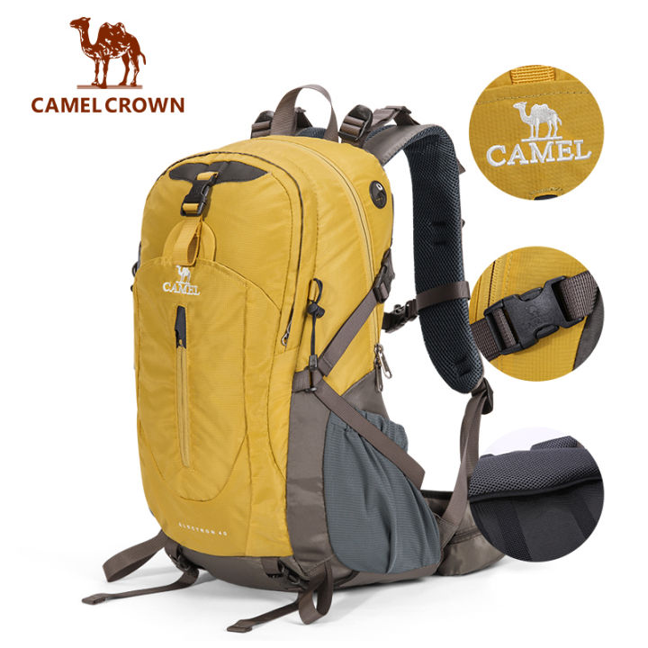 Camel Crown กระเป๋าเป้สะพายหลังเดินป่ากลางแจ้ง 40L ความจุใหญ่ น้ำหนักเบา ระบายอากาศ กันน้ำละออง ...