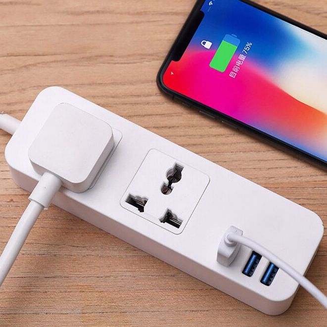 Universal Extension Usb Trailing Power Socket 3 Plug Socket 2 Meter Wire Travel Charger Adapter