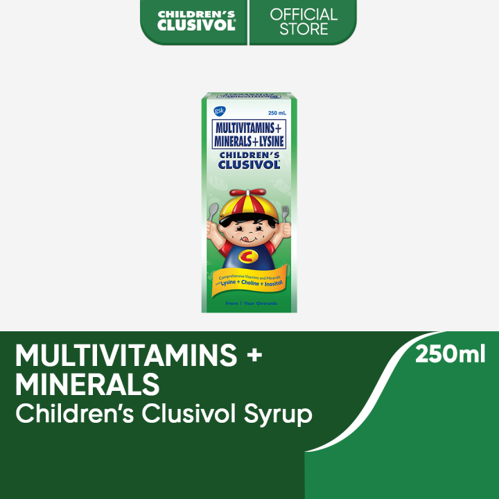 Children's Clusivol Syrup Multivitamins + Minerals + Lysine 250ml to ...