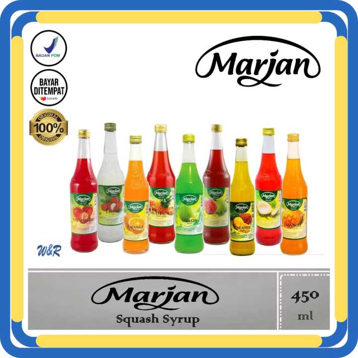 Marjan Squash Sirup Varian Rasa 450ml Kemasan Botol | Lazada Indonesia