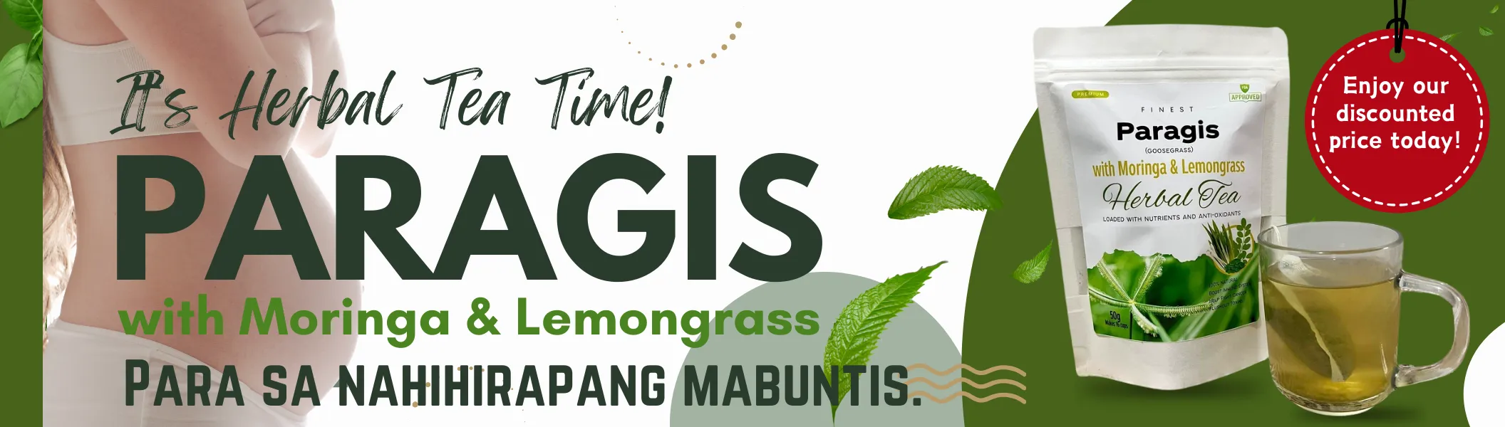 Finest PREMIUM 3in1 Paragis Herbal Tea with Moringa and Lemongrass ...