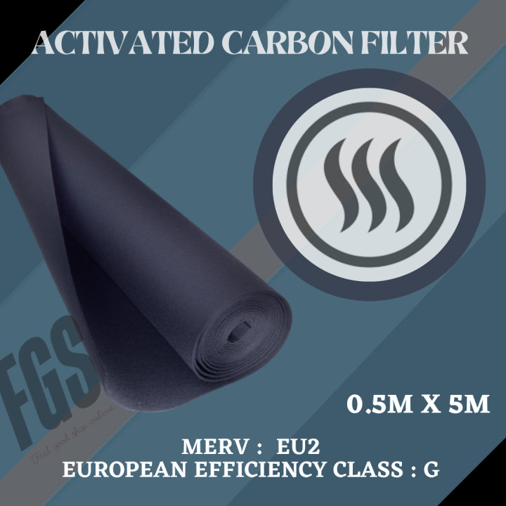 0.5m x 5m AIR FILTER CARBON FILTER TRAP ODOR /AHU/FCU/VENTILATION ...