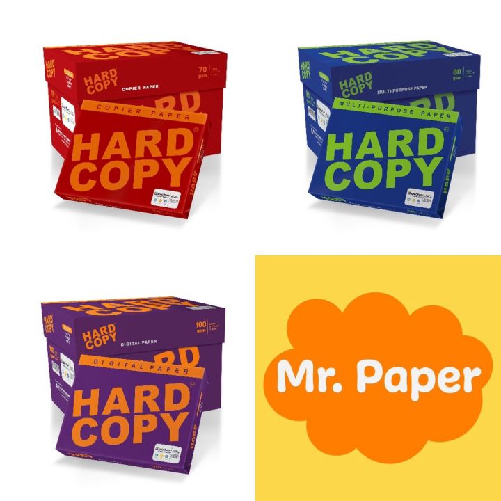 Hard Copy Paper | 70 gsm 75 gsm 80 gsm 100 gsm | A4 Legal Letter | Copier Bond Colored | Mr ...