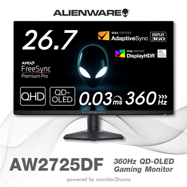 Alienware AW2725DF 27 QD-OLED Gaming Monitor, 360Hz, QD OLED, 0.03ms ...
