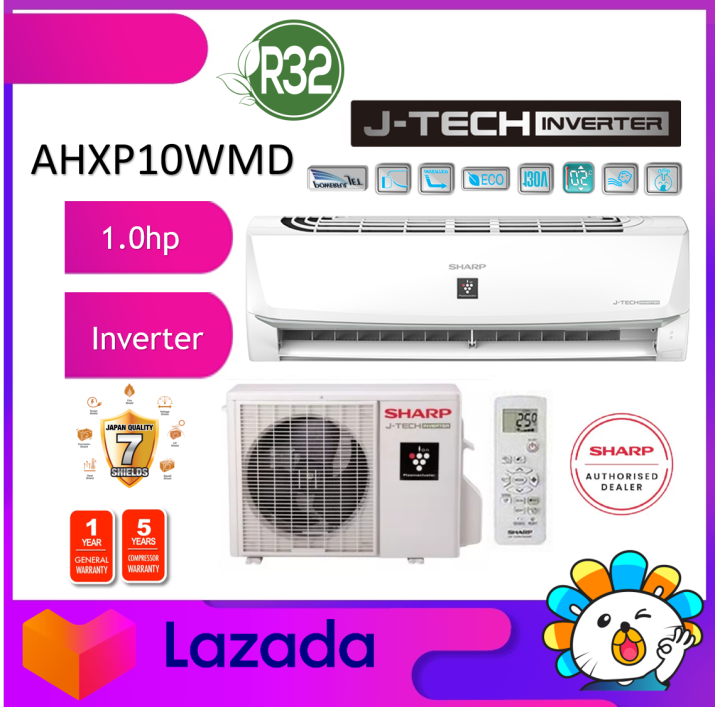 Sharp INVERTER 1.0hp Air Conditioners With Plasma ION Function | Lazada