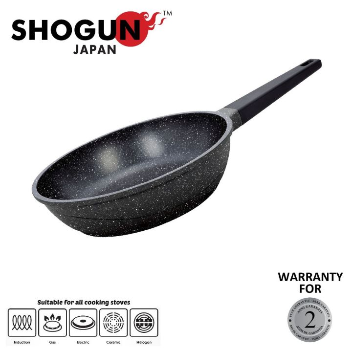 Shogun Senjo Plus 28cm x 8.5cm Marble Deep Frypan with Induction | Lazada
