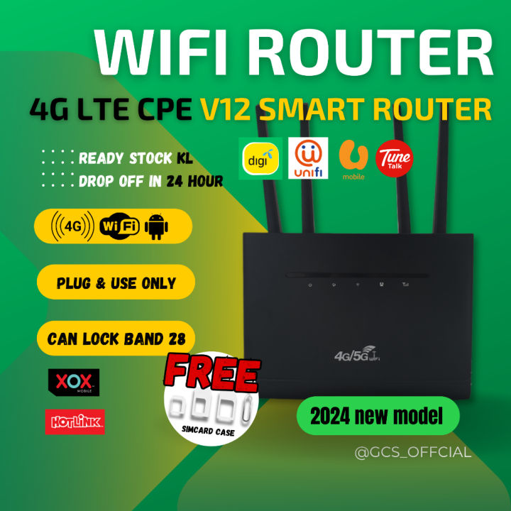 READY STOCK V12 WiFi Home Modem 3G 4G LTE CPE Router High Speed Home ...