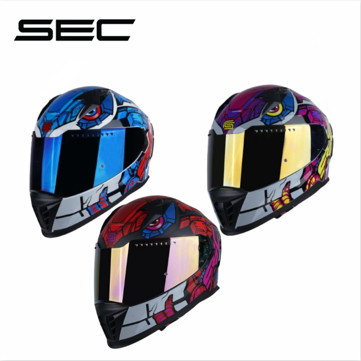Sec Hero - Robot Gloss/Matte Full Face Helmet (S-XL) | Lazada PH