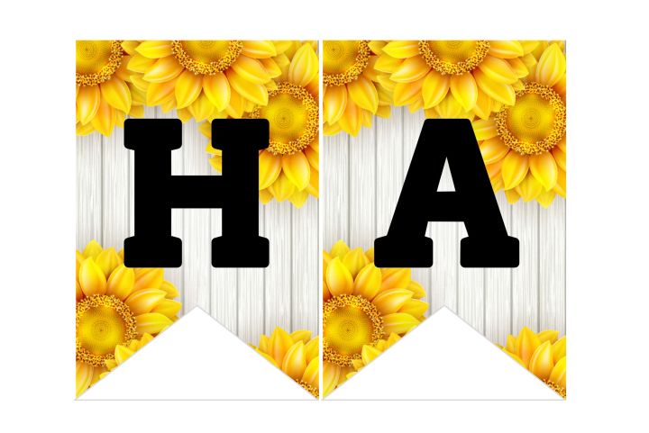 Bunting Banner - Sunflowers - Happy Birthday | Lazada Singapore