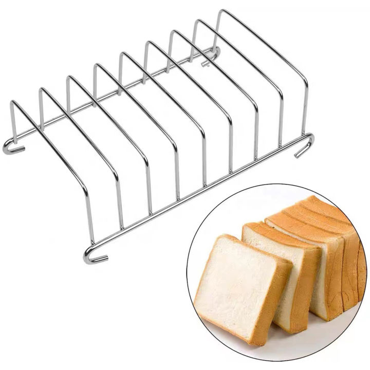 Rust-proof Toast Rack Non-stick Toast Tray 8-slot Stainless Steel Toast ...