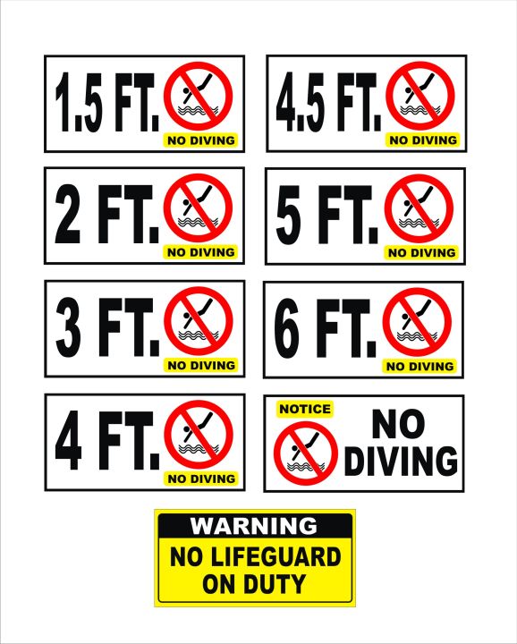 Swimming Pool Signage | Lazada PH