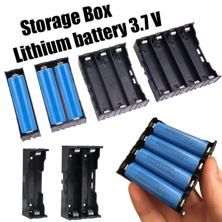 Portable 3.7V Lithium Battery DIY Storage Box 1/2/3/4 Slot Hard Pin ...