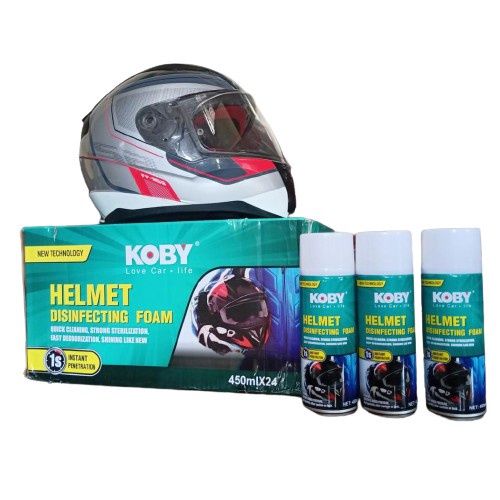 Original Koby Helmet 450ml Disinfecting Foam Spray and 20ml Anti Rain ...