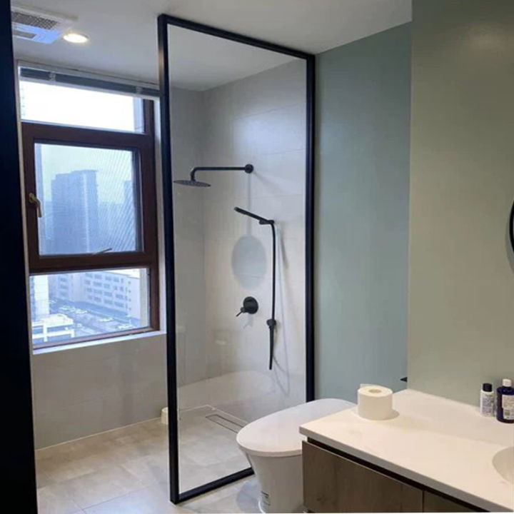 Integral shower room partition extremely narrow frame Bathroom Wet-dry ...