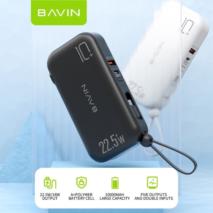 BAVIN PC032 10000mAh Multi-Functional Portable Powerbank Fast Charging ...