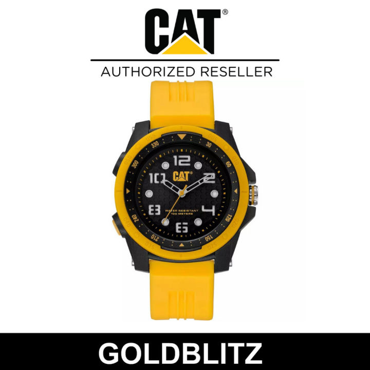 CAT LP-160-27-131 Caterpillar Aperture 3 Hand Movement Yellow Silicone ...