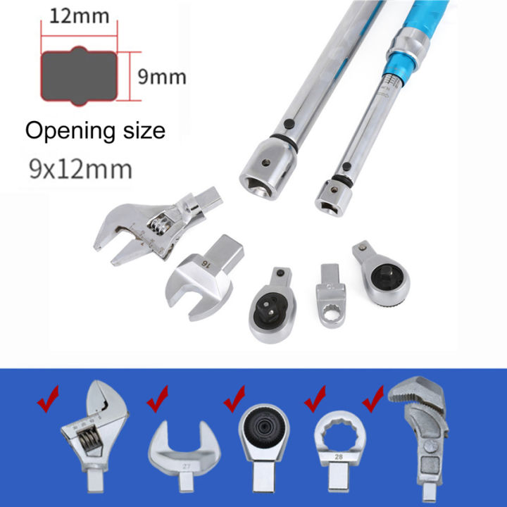 Interchangeable Head Torque Wrench 5-25Nm 9*12mm Square Drive 4% ...