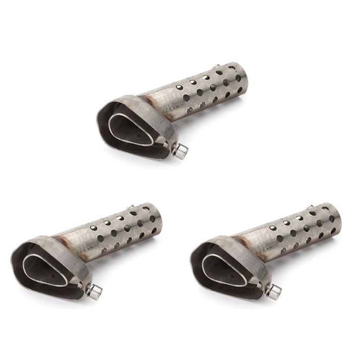 3X Motorcycle Hexagonal Exhaust Muffler Adjustable Pipe DB Baffle ...