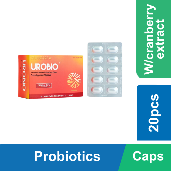 Urobio Probiotics Capsule with Cranberry Extract 20 pieces | Lazada PH