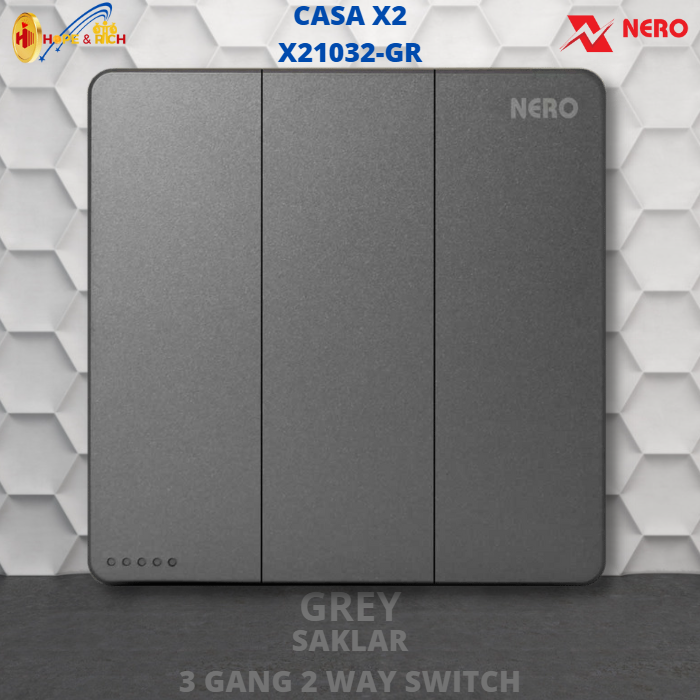 Nero CASA X21032-Saklar 3 Gang 2 Way,GREY | Lazada Indonesia