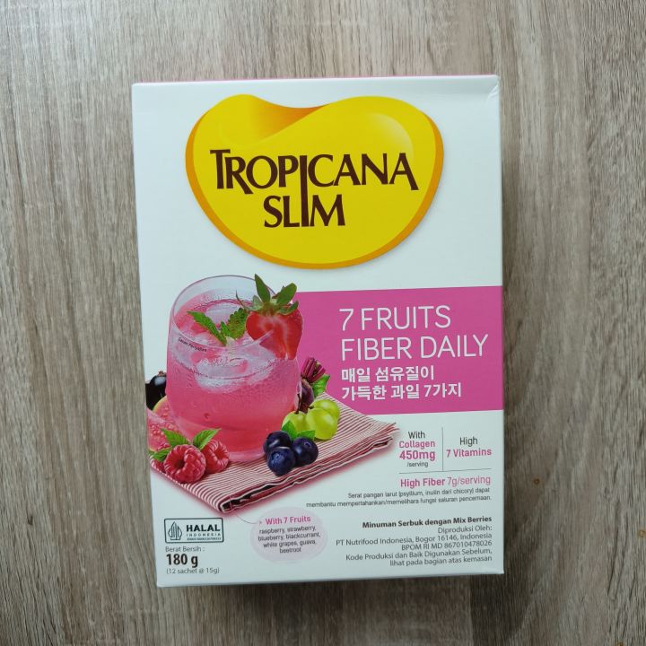 Tropicana Slim 7 Fruits Fiber Daily 12 Sachet | Lazada Indonesia