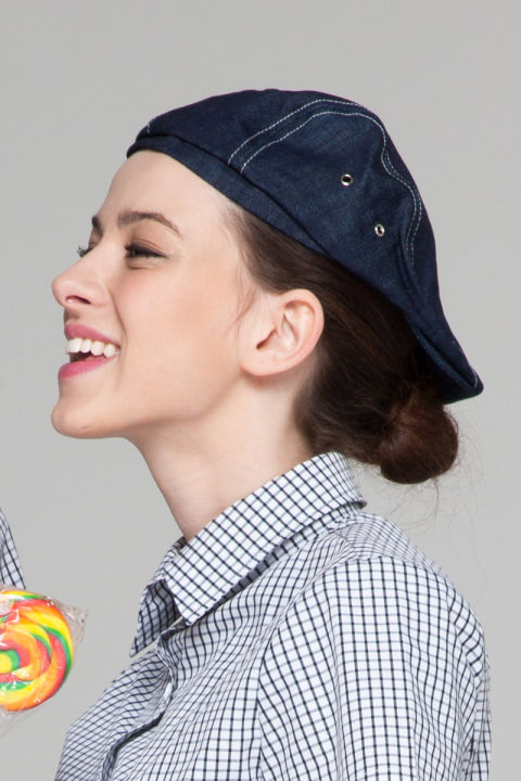 Denim Fabric Flat Chef Hat (U408S) | Lazada Singapore