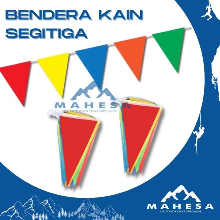 Bendera Segitiga Kain Warna Warni Hiasan Tenda Camping Outdoor Bunting ...