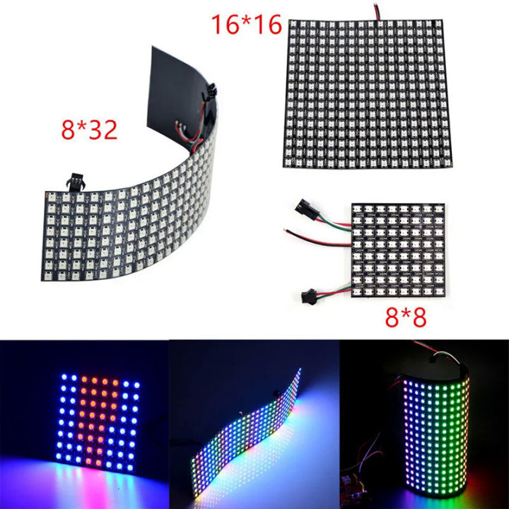16x16 8x32 8x8 Pixels WS2812B WS2815 Panel Digital Flexible LED Panel ...